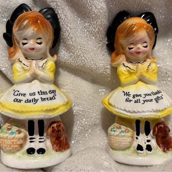 Kitchen | Vintage Salt Pepper Shakers Praying Girls | Poshmark